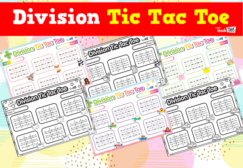 Division Tic Tac Toe :: Teacher Resources and Classroom Games :: Teach This