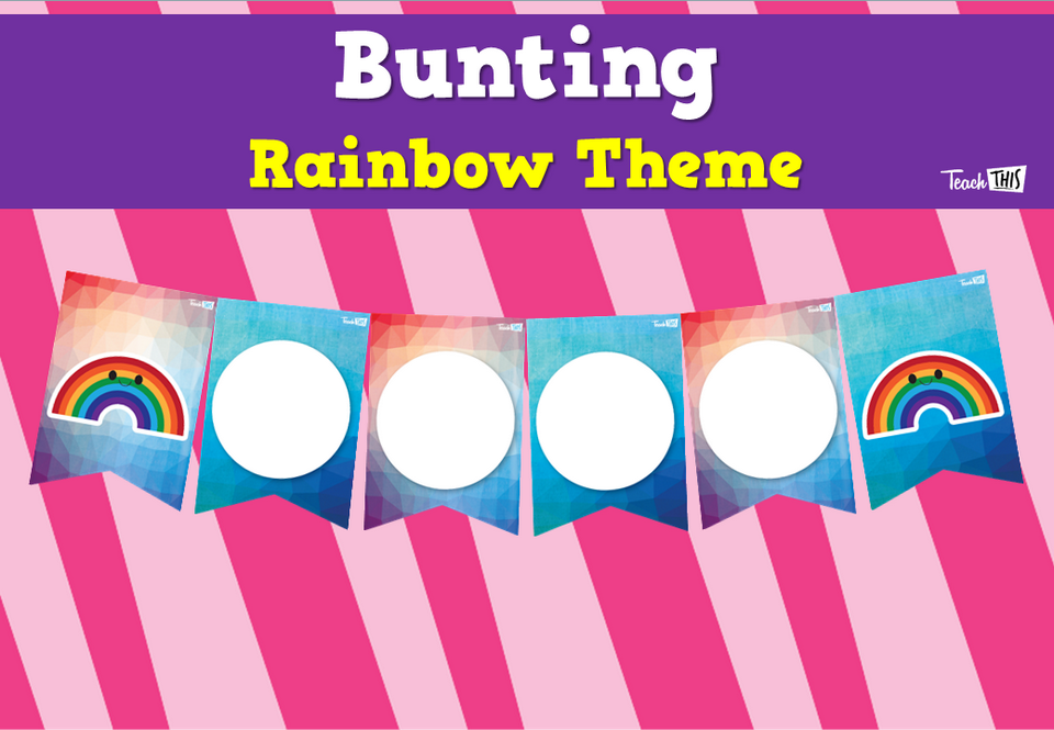 Bunting - Rainbow Theme :: Teacher Resources and Classroom Games ...