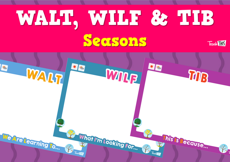 Walt Wilf And Tib Seasons Teacher Resources And Classroom Games Teach This