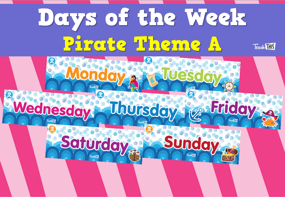Days of the Week - Pirate Theme A :: Teacher Resources and Classroom ...