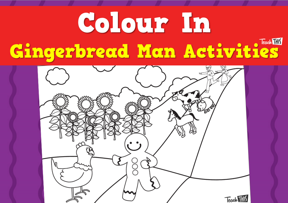 Colour In - Gingerbread Man Activities :: Teacher Resources and ...