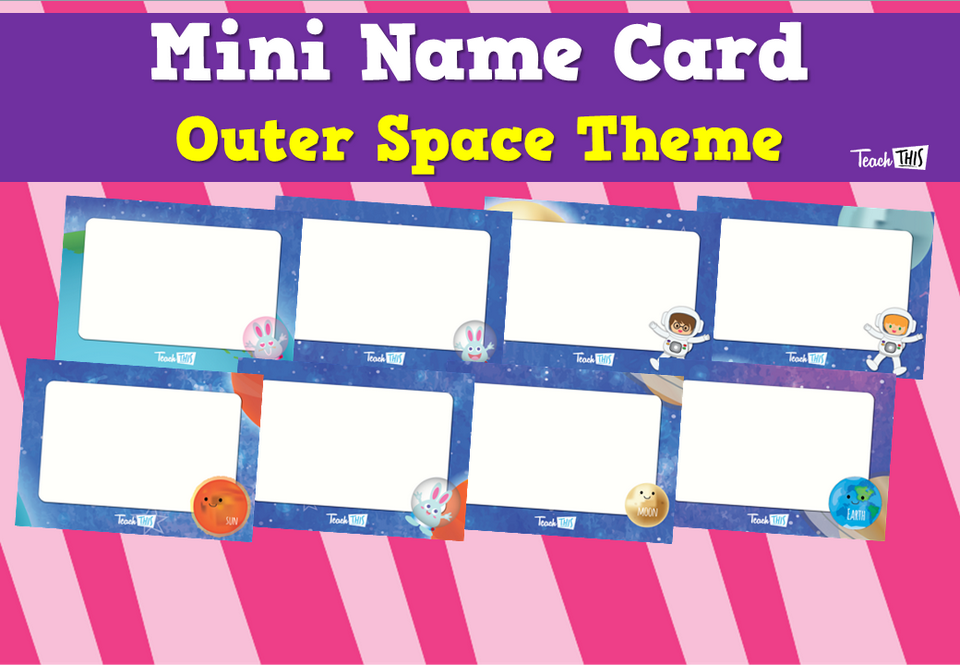 Mini Name Card - Outer Space Theme :: Teacher Resources and Classroom ...