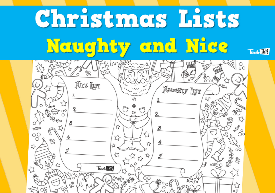 Christmas Lists - Naughty and Nice :: Teacher Resources and Classroom ...