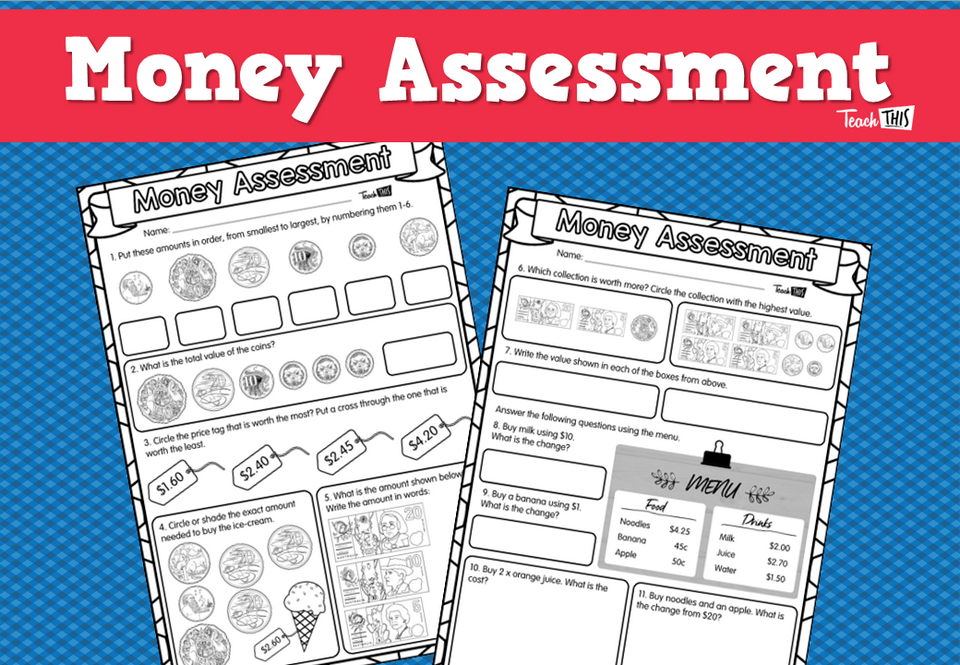 Money Assessment :: Teacher Resources and Classroom Games :: Teach This