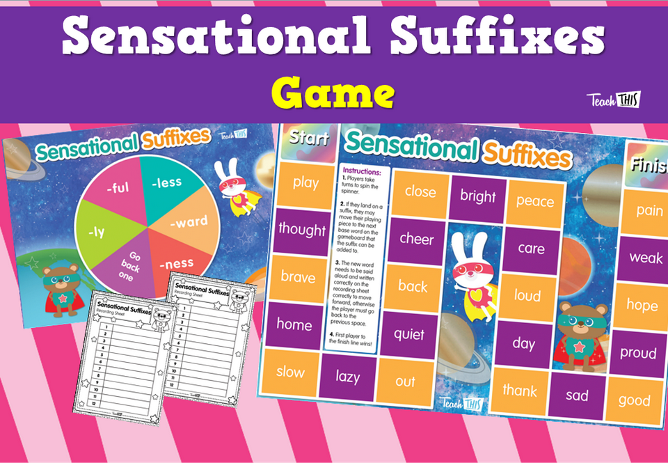 Sensational Suffixes :: Teacher Resources and Classroom Games :: Teach This