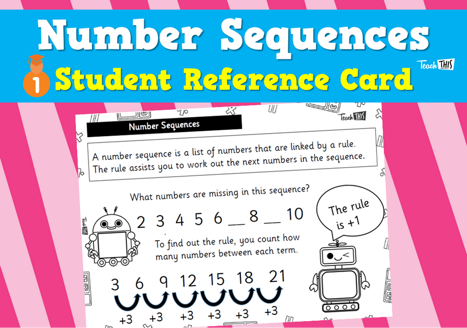 Number Sequences - Student Reference Cards :: Teacher Resources and ...