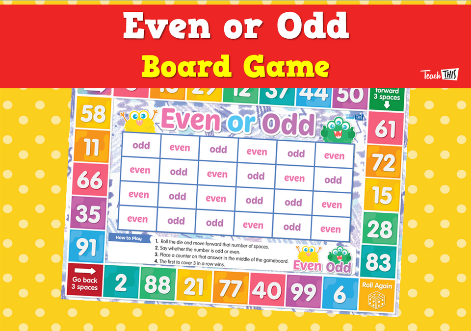 Even or Odd - Board Game :: Teacher Resources and Classroom Games :: Teach This