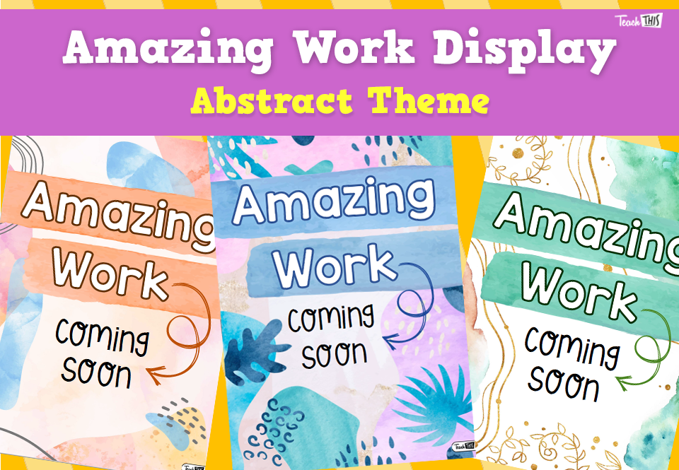 Amazing Work Display - Abstract Theme :: Teacher Resources and ...