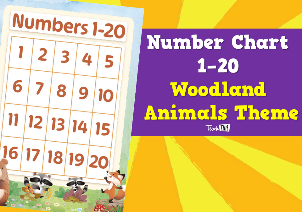 Number Chart 1–20 - Woodland Animals Theme :: Teacher Resources and ...