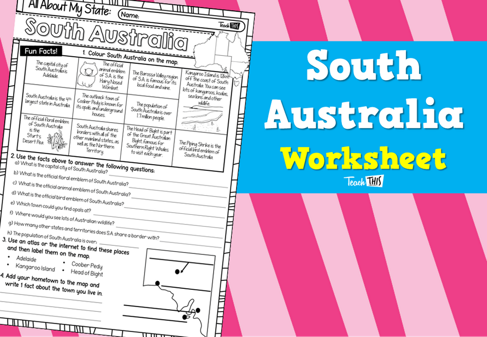South Australia - Worksheet :: Teacher Resources and Classroom Games ...