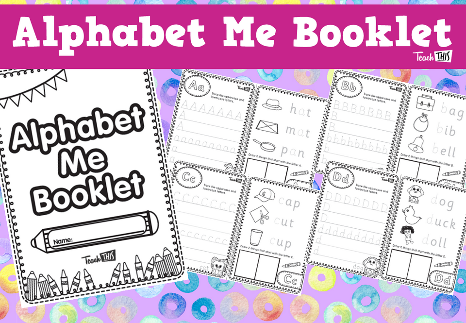 Alphabet Me Booklet :: Teacher Resources and Classroom Games :: Teach This