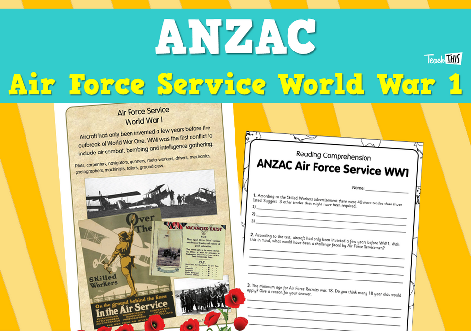 ANZAC Air Force Service World War 1 :: Teacher Resources and Classroom ...