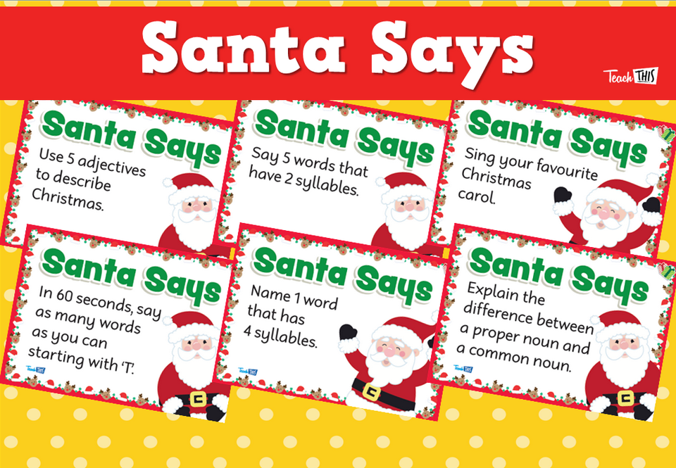 Santa Says :: Teacher Resources and Classroom Games :: Teach This
