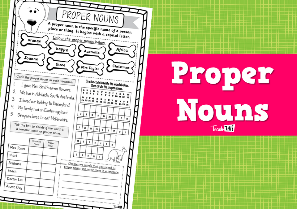 Proper Nouns :: Teacher Resources and Classroom Games :: Teach This