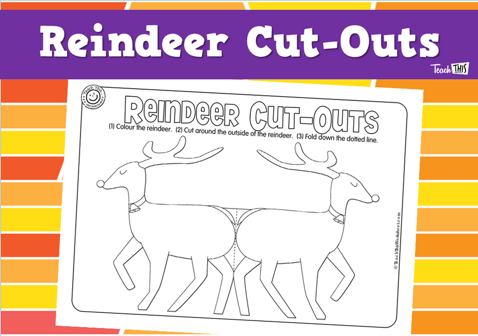 Reindeer Cut-Outs 1 :: Teacher Resources and Classroom Games :: Teach This