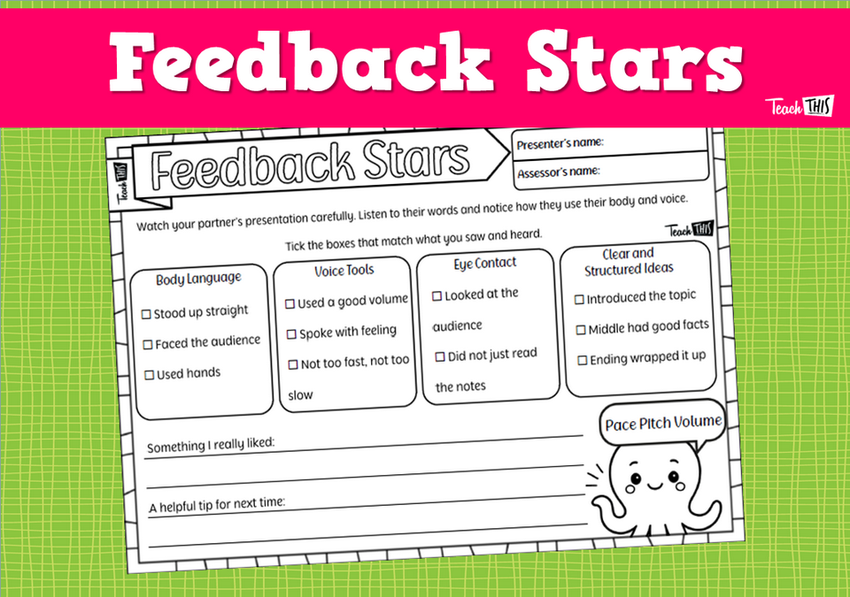 Feedback Stars :: Teacher Resources and Classroom Games :: Teach This