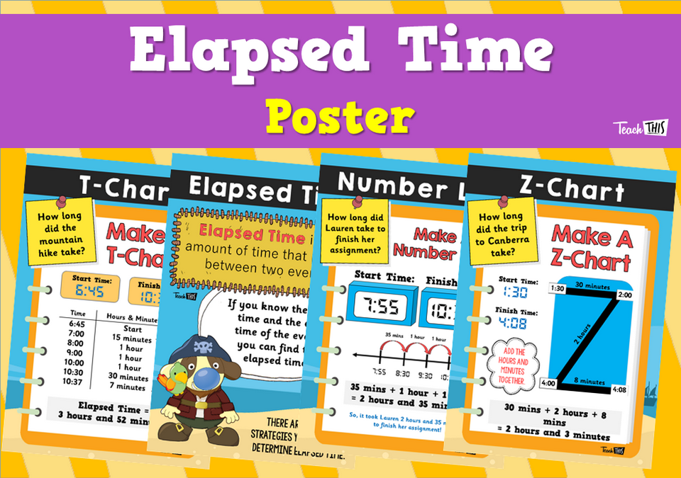 Elapsed Time Poster :: Teacher Resources and Classroom Games :: Teach This