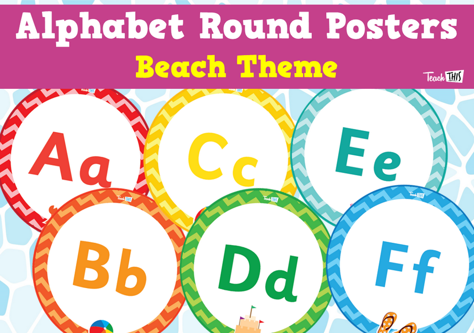 Alphabet Round - Beach Theme :: Teacher Resources and Classroom Games ...