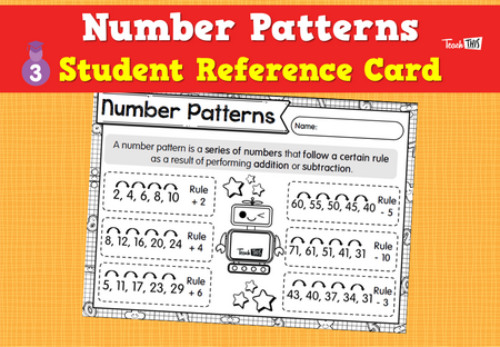 Number Patterns - Student Reference Card :: Teacher Resources and ...