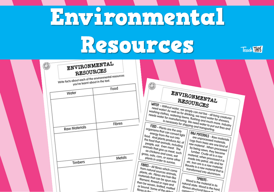 Environmental Resources (2pg) :: Teacher Resources and Classroom Games ...