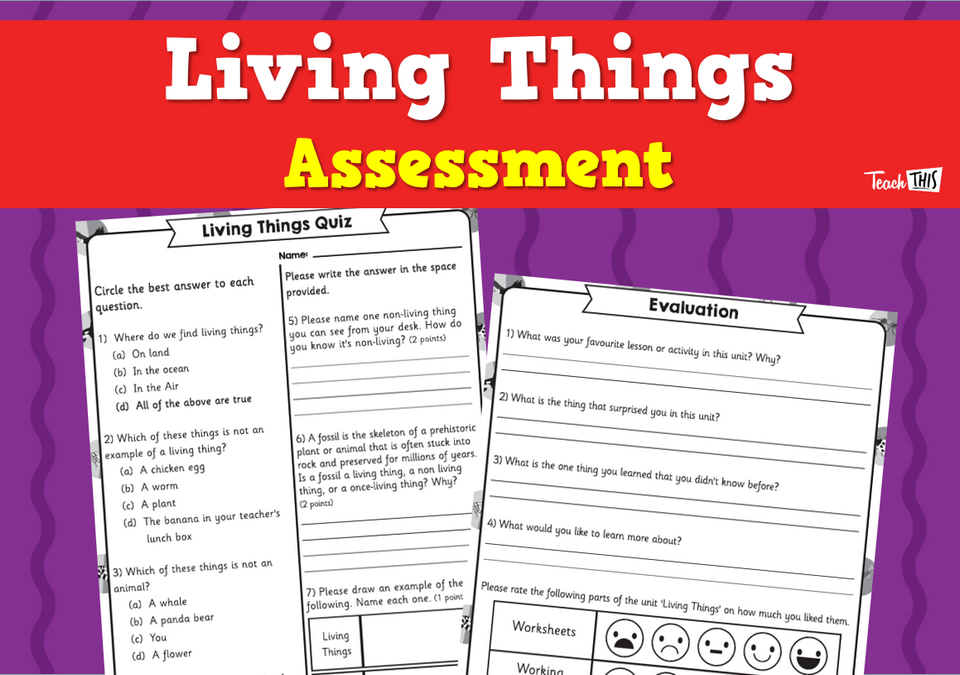 Living Things - Assessment :: Teacher Resources and Classroom Games ...