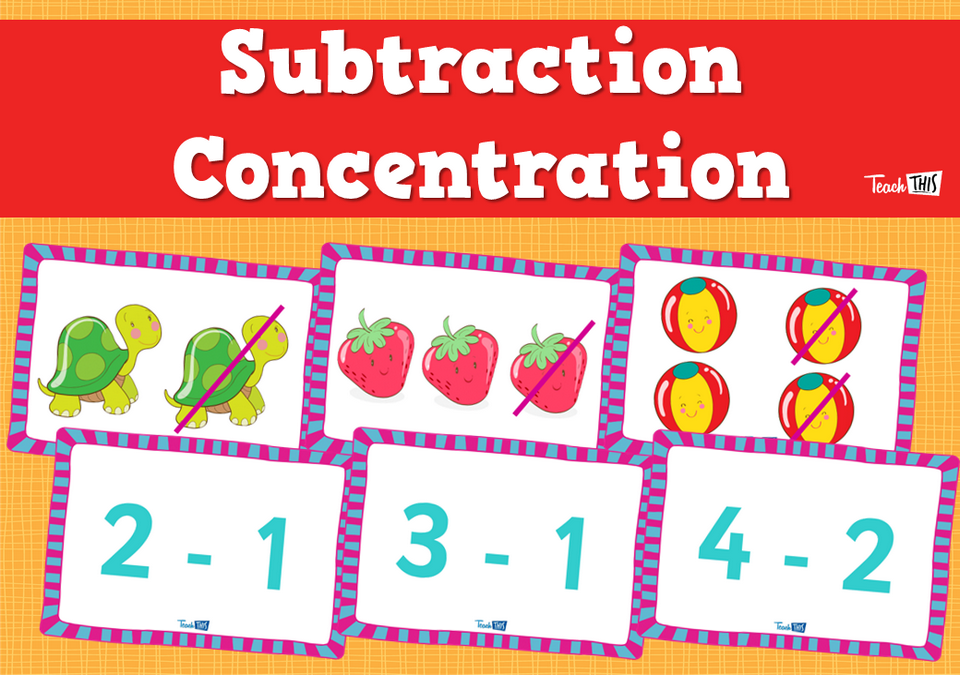 Subtraction Concentration :: Teacher Resources and Classroom Games ...