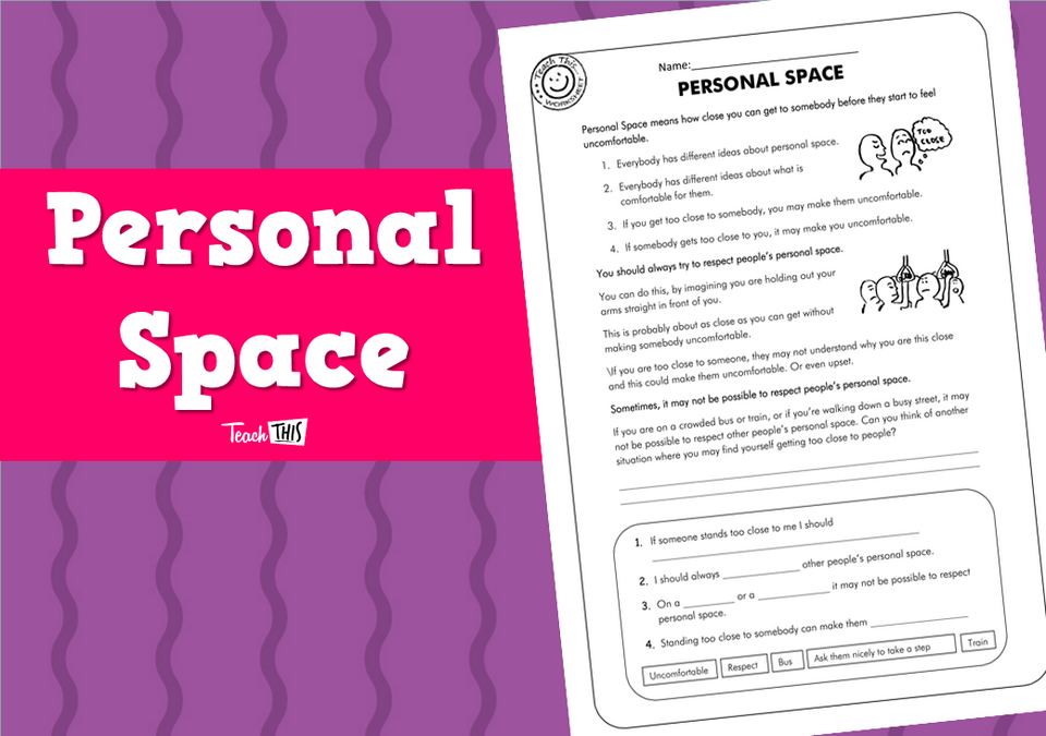 Personal Space (1pg) :: Teacher Resources and Classroom Games :: Teach This
