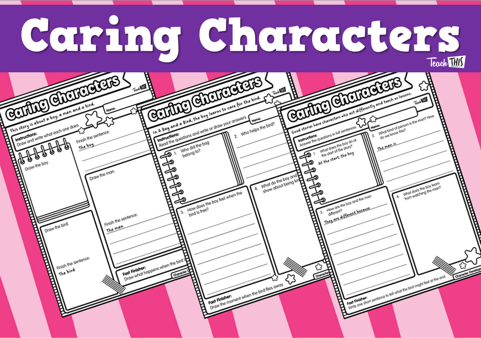 Caring Characters :: Teacher Resources and Classroom Games :: Teach This