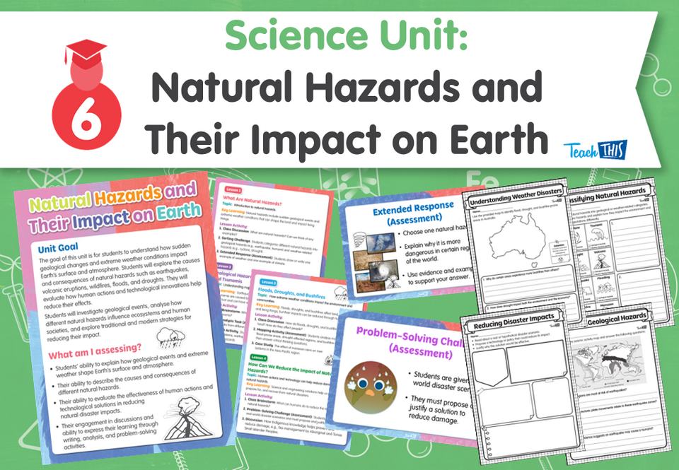 Science Unit: Natural Hazards and Their Impact on Earth :: Teacher ...