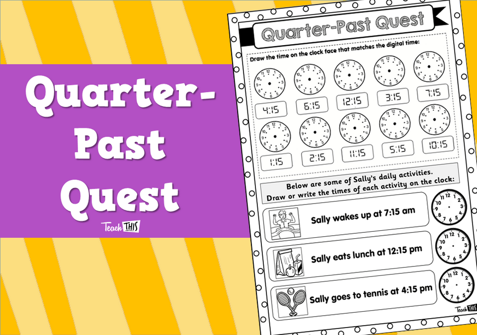 Quarter-Past Quest :: Teacher Resources and Classroom Games :: Teach This
