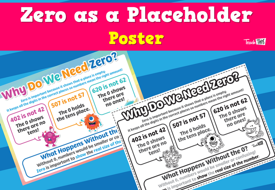 Zero as a Placeholder - Poster :: Teacher Resources and Classroom Games ...
