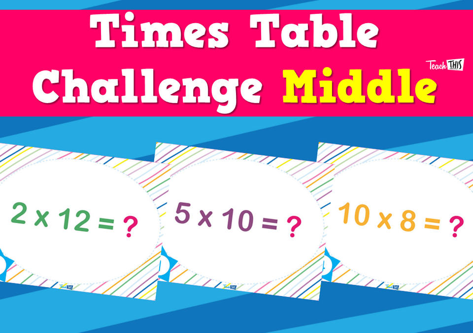 Times Table Challenge - Middle :: Teacher Resources and Classroom Games ...