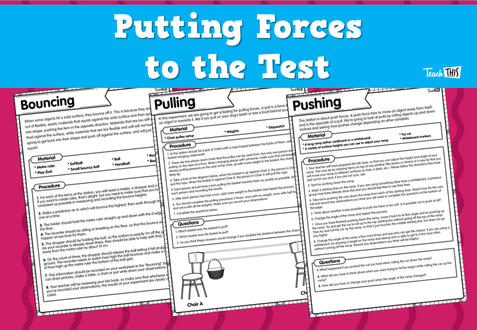 Putting Forces to the Test :: Teacher Resources and Classroom Games ...