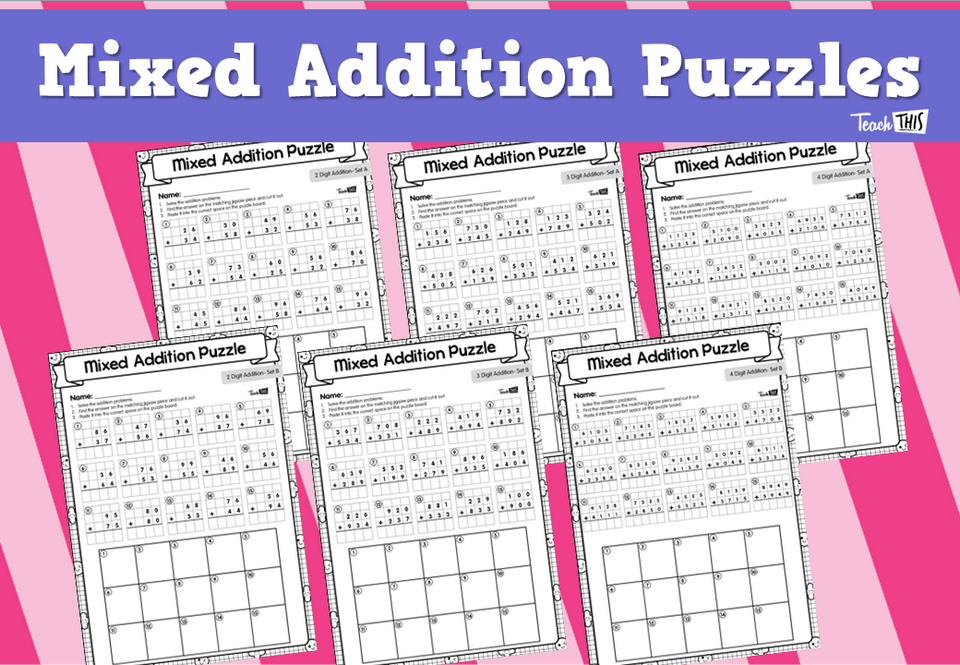 Mixed Addition Puzzles :: Teacher Resources and Classroom Games ...