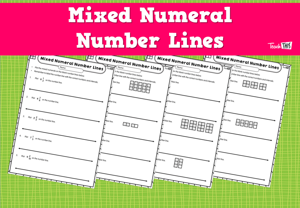 Mixed Numeral Number Lines :: Teacher Resources and Classroom Games ...
