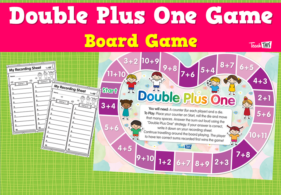 Double Plus One Game Board Game Teacher Resources And Classroom 
