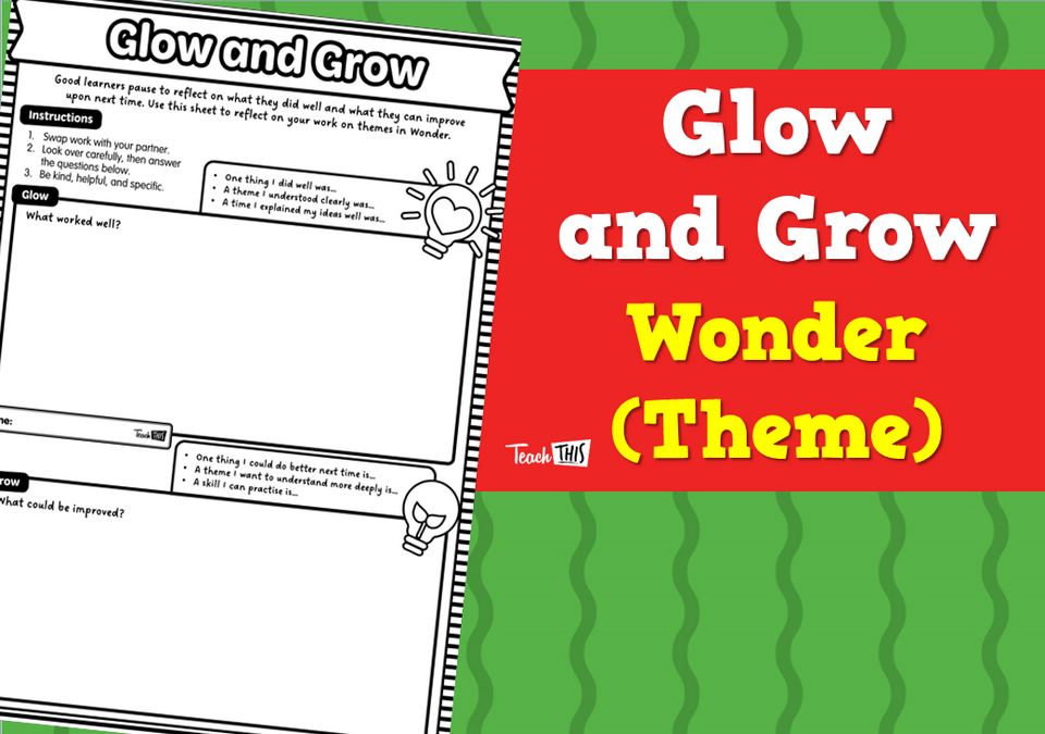 Glow and Grow - Wonder (Theme) :: Teacher Resources and Classroom Games ...