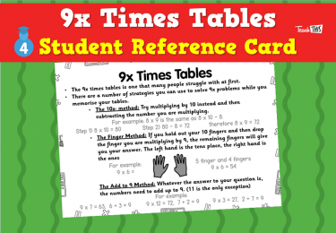Practise Your 9x Tables :: Teacher Resources and Classroom Games ...