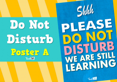 Do Not Disturb - Poster B :: Teacher Resources and Classroom Games ...