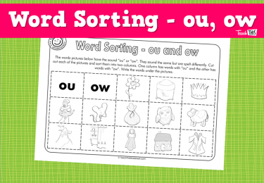 Word Sorting - Soft and Hard g :: Teacher Resources and Classroom Games ...